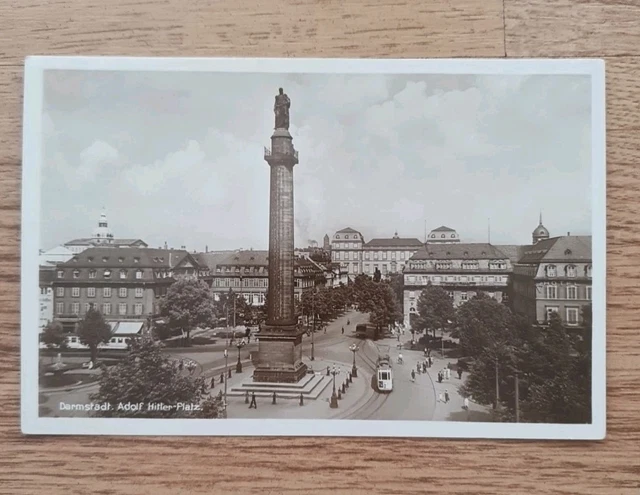 ORIGINAL POSTKARTE Darmstadt Adolf Hitler-Platz. Deutsche Reich EUR 7 ...