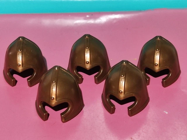 PLAYMOBIL X5 BRONZE Helmets Medieval Knights Medieval Knight Templar £4 ...