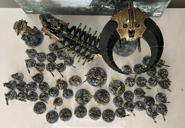WARHAMMER 40K NECRON Army Dynasty Pro Painted & Based Lot Games ...