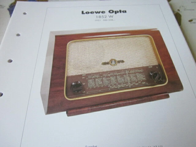 RADIO ARCHIV 96 Schaltplan Loewe Opta 1852 W 1951 EUR 7,00 - PicClick DE
