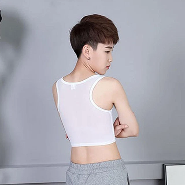 BANDAGE CHEST BINDER Zip Up Breast Binder Flat Slim Chest Supporter ...