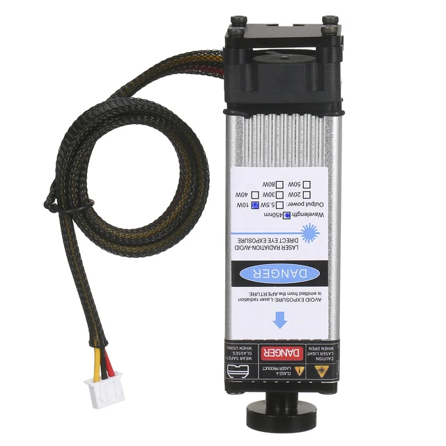 GEEVORKS 10 W Lasermodul 450 nm Gravurlaserkopf Einstellbare Brennweite ...