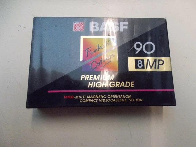 CASSETTE VIDÉO COMPACTE BASF, 8 MP, 90 min, MMC, Premium Highgrade ...