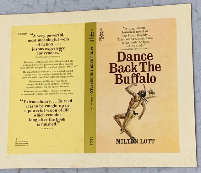 VINTAGE 1968 HARRY Bennett Book Cover Art Dance Back the Buffalo Milton ...