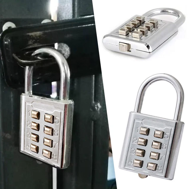 ANTI-THIEFT LOCK 8 Digit Key Combination Lock Code Smart Lock Code J2Q1 ...