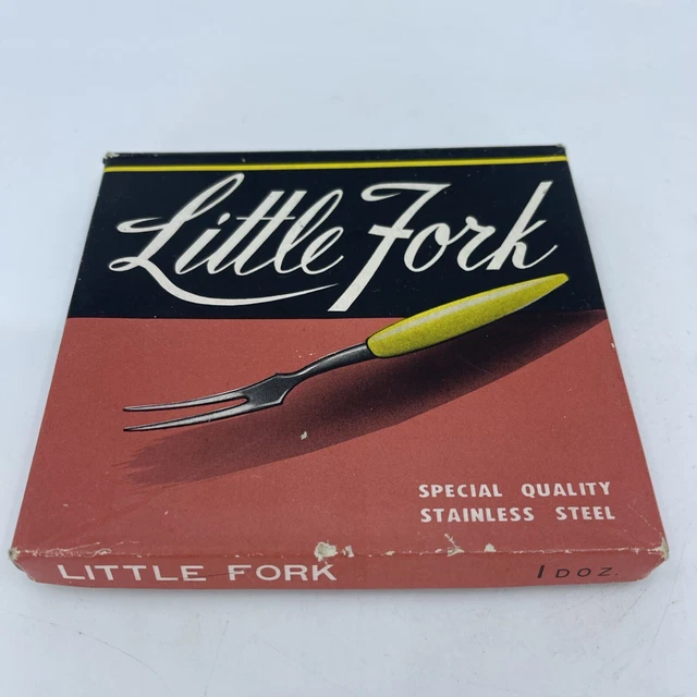 1960'S LITTLE FORK STAINLESS STEEL Cocktail forks X 12 Vintage Retro ...