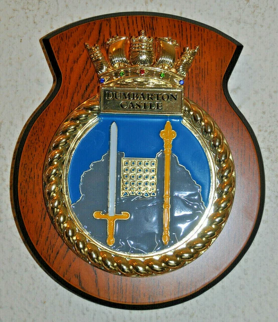 HMS DUMBARTON CASTLE crest plaque Royal Navy RN naval £25.00 - PicClick UK