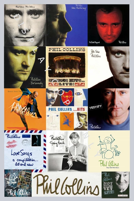 PHIL COLLINS MEMORABILIA POSTER 40 years of solo success 8in X 12inch ...
