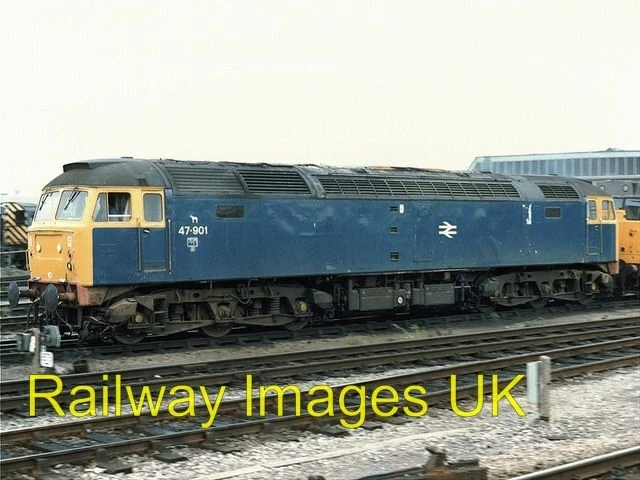 RAILWAY PHOTO -CLASS 47 47901 BR Blue at Bristol Temple Meads Pic3 ...