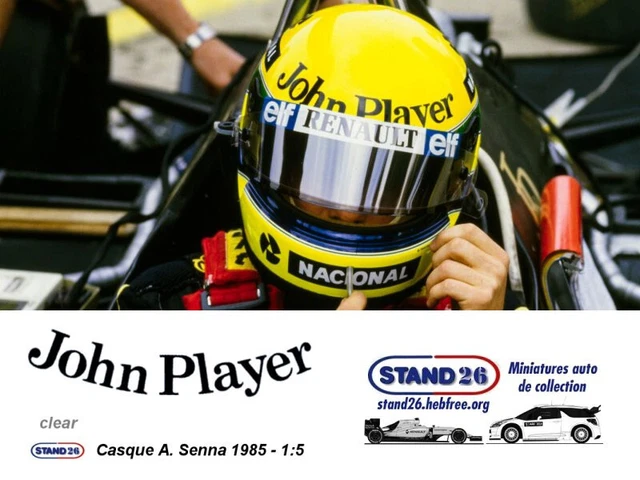 491A DECAL JOHN player casque casco helmet Senna 1985 1:5 EUR 2,40 ...