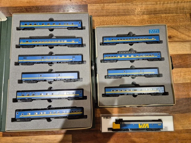 KATO N GAUGE VIA Train and coach sets £180.00 - PicClick UK