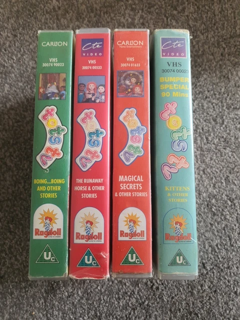 4 TOTS TV VHS VIDEOS/ The Runaway Horse, Kittens, Boeing Boing ...