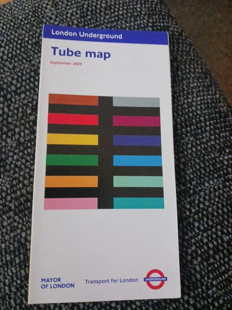 LONDON UNDERGROUND TUBE Map. (. 2009. September. ) £0.99 - PicClick UK