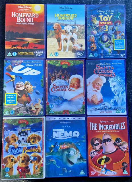 DISNEY DVD BUNDLE x 9 ( Region 2 ) disney/walt disney U Rated kids ...