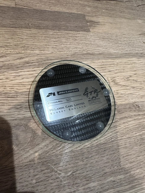 FORMULA ONE F1 Mclaren Chassis Plate (Road Car) Upcycled Carbon Fibre ...