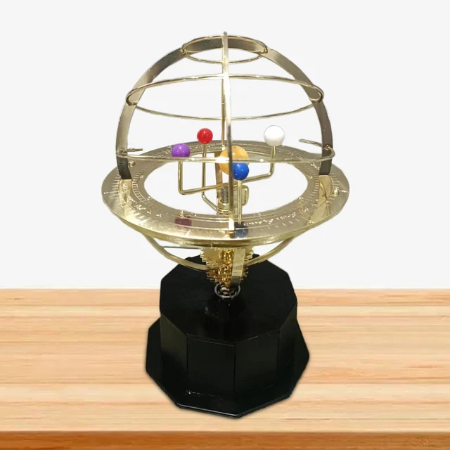 METAL GRAND ORRERY Model of The Solar System Decor Tabletop Planets £23 ...