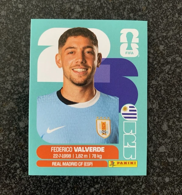 PANINI FIFA WORLD Cup 2026 Federico Valverde Sticker Uruguay URU 10 £1. ...