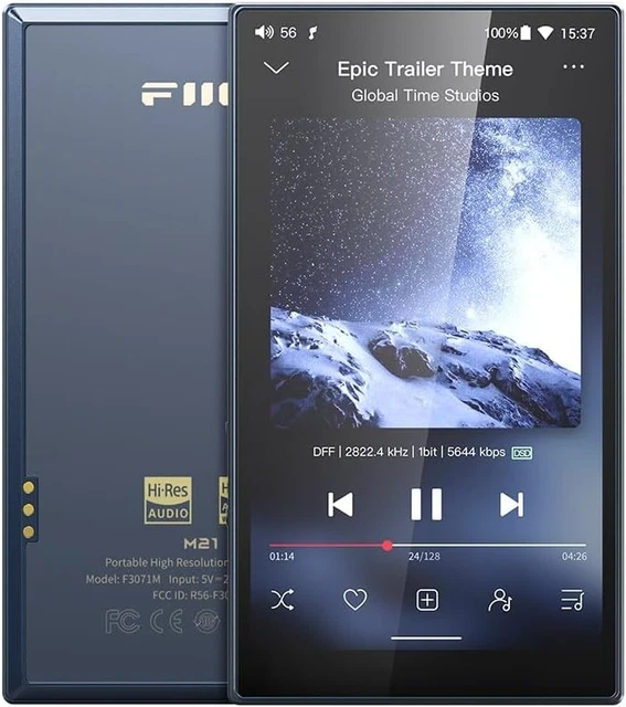 FIIO M21 ANDROID 13 Portable Music Player w/Snapdragon 680, DSD (Dark ...