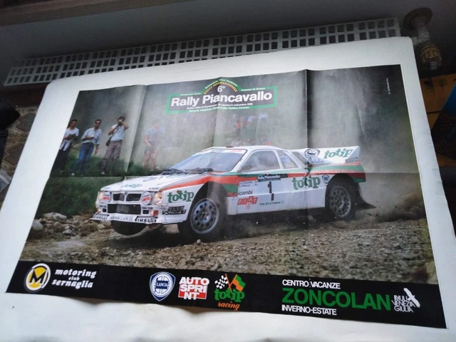 LANCIA 037 RALLY Totip Poster Pubblicitario Da Parete Dim Cm. 54 X 83 ...