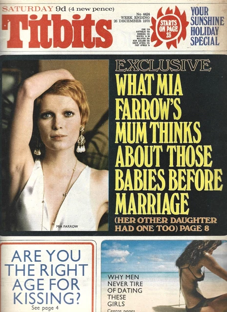 MIA FARROW BILLIE Davis Patrick Wymark Sacha Distel Eddie Fisher 1970 ...