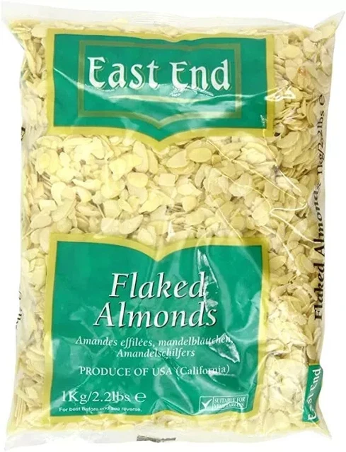 EAST END FLAKED Almonds (Badam) Premium Quality 1kg £19.99 - PicClick UK