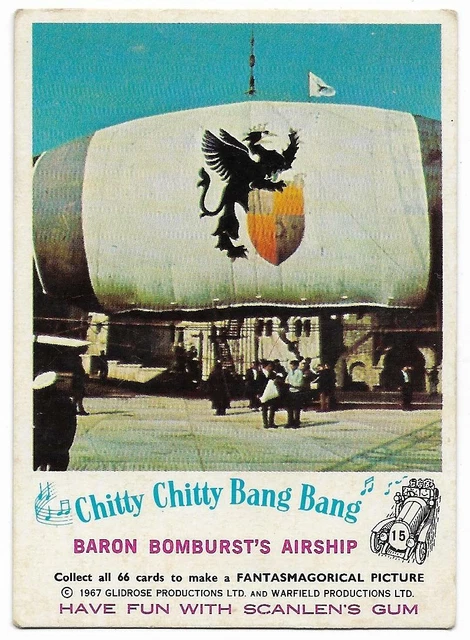 1969 SCANLENS CHITTY Chitty Bang Bang (15) Baron Bomburst's Airship ...