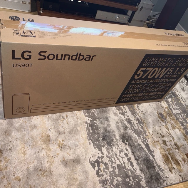 LG US90TY SOUNDBAR & Subwoofer 5.1.3ch 570Watt Dolby Atmos New Unopened ...