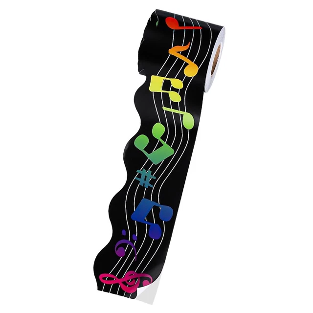 MUSIC BORDER STICKERS Office Bulletin Board Borders Black Boarders $26. ...