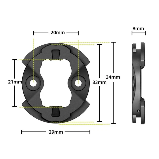 FOR GARMIN 1050 Bike Computer Mount Adapter Insert with Mounting Screws ...