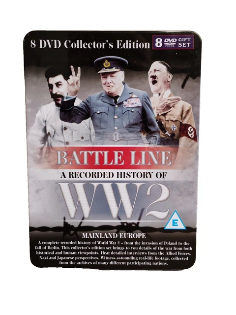 BATTLE LINE A Recorded History Of WW2 DVD Box Gift Set Metal Tin 8 Disc ...