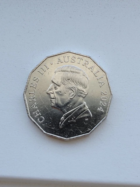 2024 50 CENT Coin.. Coat Of Arms King Charles Iii - Circulated $4.00 ...
