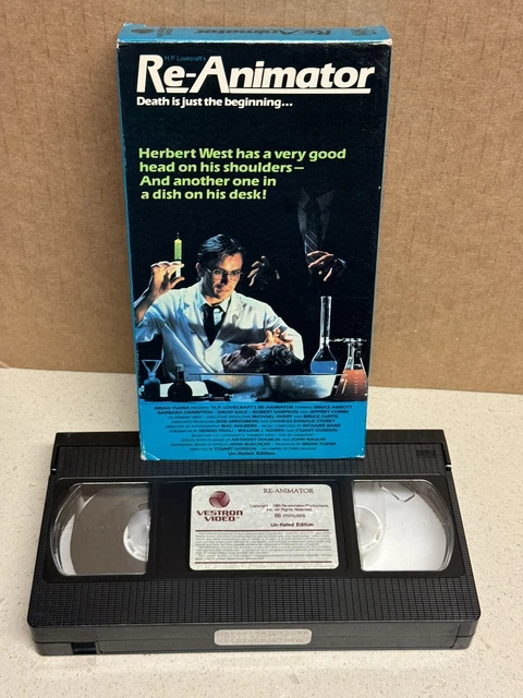 RE-ANIMATOR VHS ORIGINAL Unrated Vestron Good CONDITION Lovecraft Rare ...