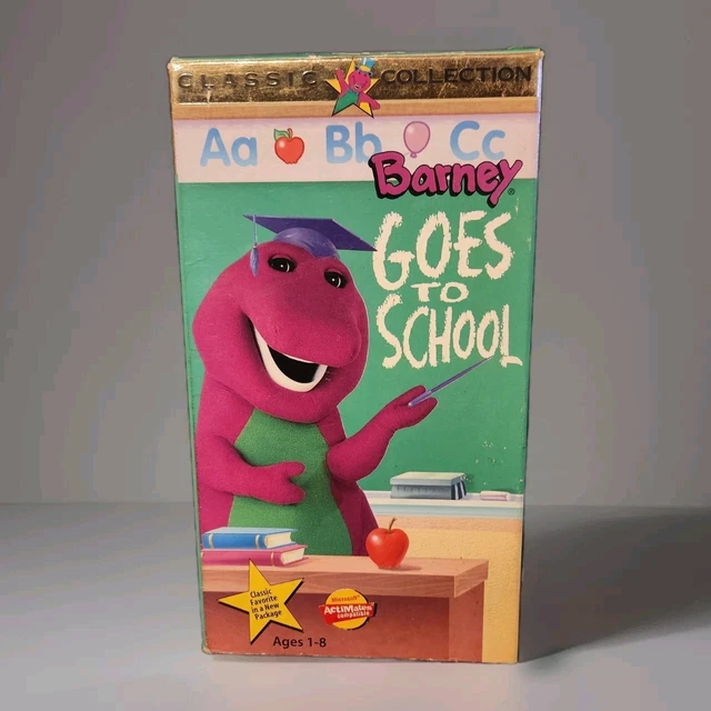 BARNEY GOES TO School (VHS, 1990) Video Tape Classic Collection PBS ...