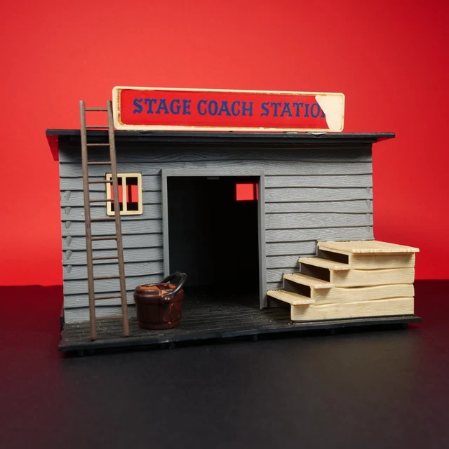 TIMPO TOYS STAGE Coach Diorama - Britains Timpo Era American Civil War ...