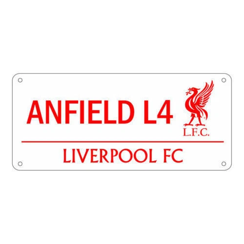 LIVERPOOL F.C. ANFIELD Street Sign Stadium Plaque Football Club Sign £9 ...