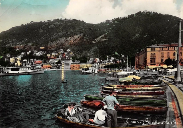 CARTOLINA COMO BARCHE alla riva 1958 EUR 5,00 - PicClick IT