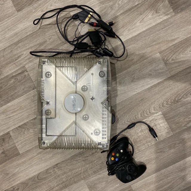 MICROSOFT XBOX CRYSTAL Pack Translucent Console With Controller Partly ...