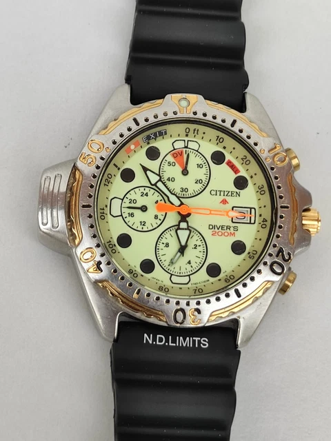 CITIZEN PROMASTER DIVER AQUALAND AY5010-52E Vintage Collection Watch ...