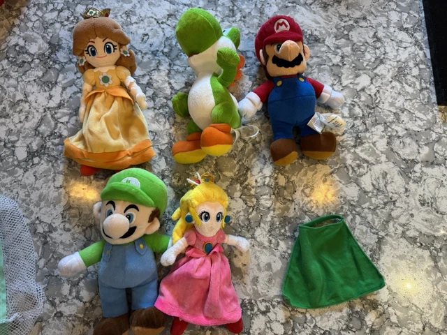 SUPER MARIO BROS Luigi Princess Peach Princess Daisy Yoshi X5 Soft Toys ...