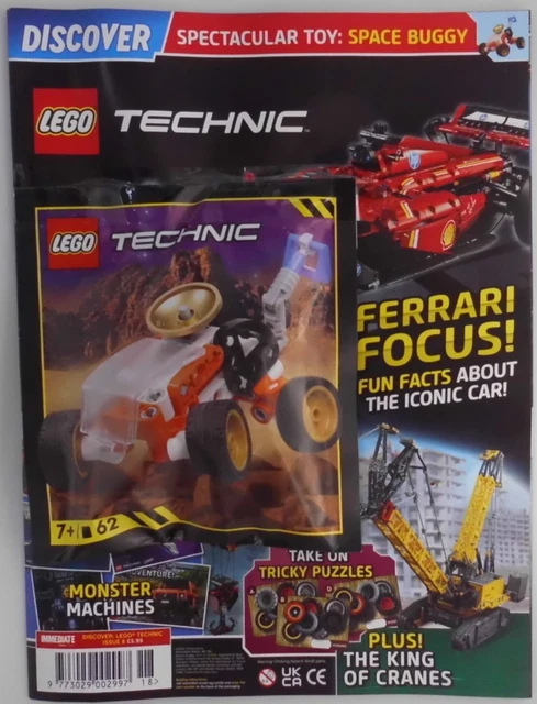 LEGO DISCOVER TECHNIC magazine #8 2025 + Spectacular Space Buggy toy ...
