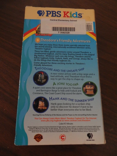 PBS KIDS VHS Theodore Tugboat Friendly Adventures Childrens Cartoon ...