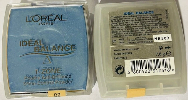 L'ORÉAL PARIS IDEAL BALANCE T-ZONE ANTI-BRILLANCE POUDRE DE CONTRÔLE DE LA... EUR 22,52 ...
