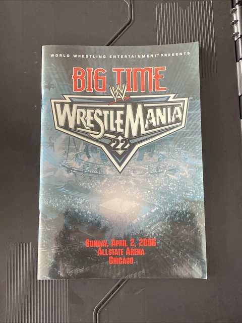 *RARE AF* WWE Wrestlemania 22 Wrestling Program Magazine JOHN CENA vs ...