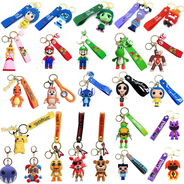 LILO & STITCH Super Mario Inside Out 3D Figure Charm Pendant Keyring ...