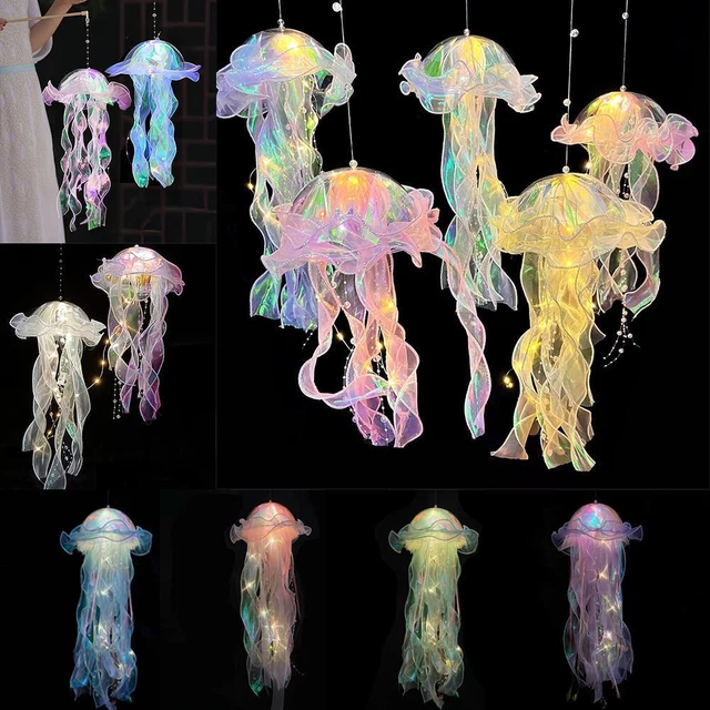 PORTABLE HANDHELD LED Jellyfish Light Kids Room Party Decor Night Light ...