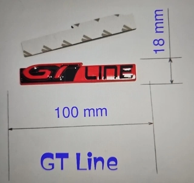 GT LINE BADGE Emblem Grill-Red Black £5.99 - PicClick UK