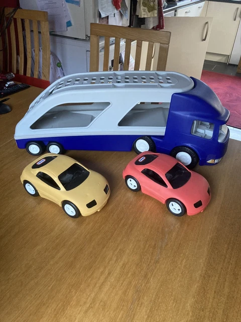 LITTLE TIKES BIG Car Carrier Vehicle Transporter Toy Playset With 2 ...