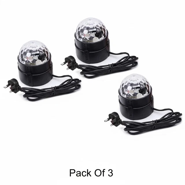 ACTIVATED PARTY LIGHTS RGB Disco Ball Indoor Remote Control UK Plug ...