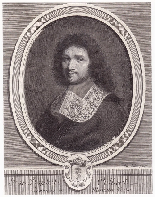 PORTRAIT XVIIIE JEAN-BAPTISTE Colbert Reims Ministre des Finances Louis ...