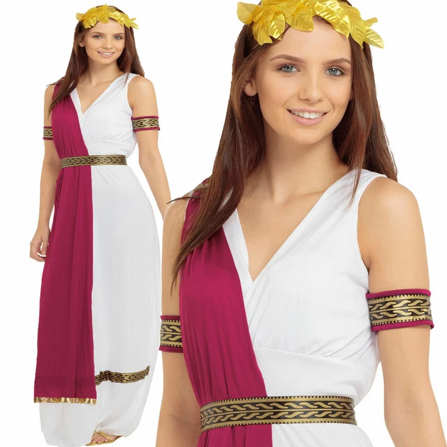 TOGA ROMANA FESTA Adulti Costume Dea Greca Donna Completo Nuovo EUR 44,75 - PicClick IT